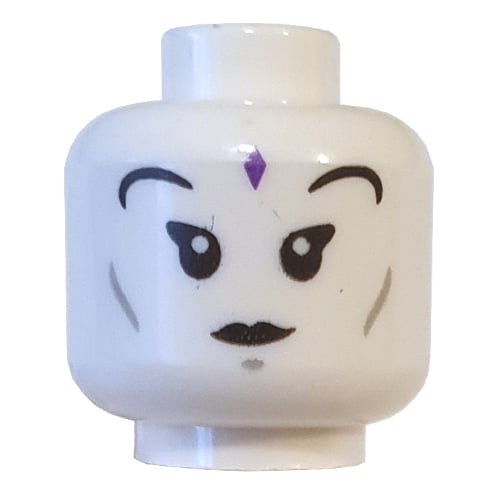 LEGO PART 3626cpr9825 Minifig Head Princess Vania, Dark Purple Bindi ...