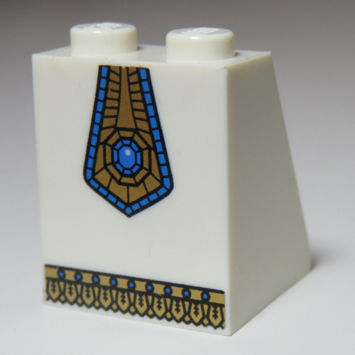 LEGO PART 3678bpr0043 Slope 65° 2 x 2 x 2 with Bottom Tube with Gold ...