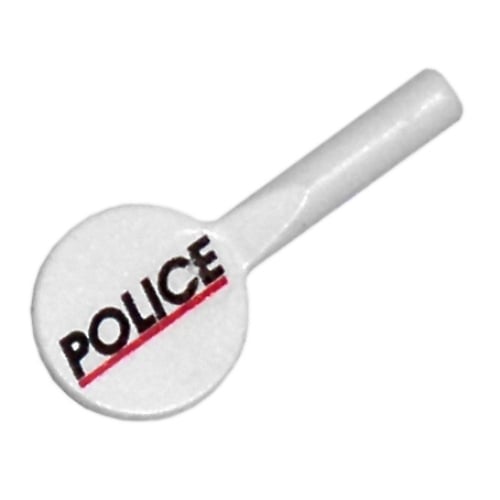 LEGO PART 3900pr0001 Equipment Signal Paddle with 'POLICE' Red Line ...