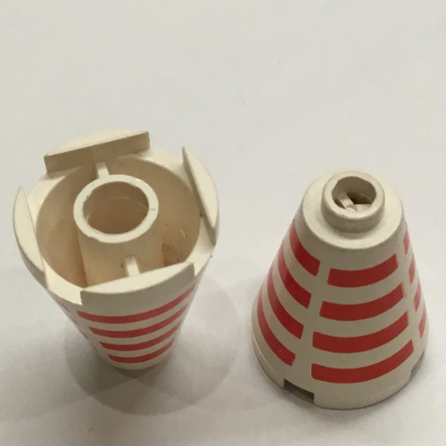 LEGO PART 3942bpr0001 Cone 2 x 2 x 2, Blocked Open Stud and Horizontal ...