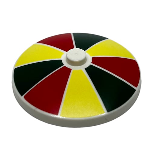 LEGO PART 3960pr0054 Dish 4 x 4 Inverted with Dark Green/Red/Bright ...
