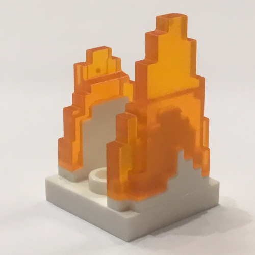 LEGO PART 41685pat0001 Plate Special 2 x 2 with Pixelated Trans-Orange ...