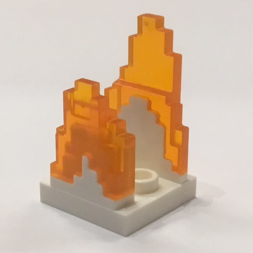 LEGO PART 41685pat0001 Plate Special 2 x 2 with Pixelated Trans-Orange ...