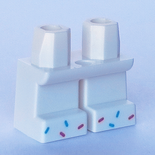 LEGO PART 41879apr0002 Legs Short [without Hole] with Sprinkles print ...