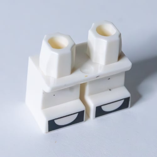 LEGO PART 41879apr0012 Legs Short with Black Shoes Open Toes Print ...