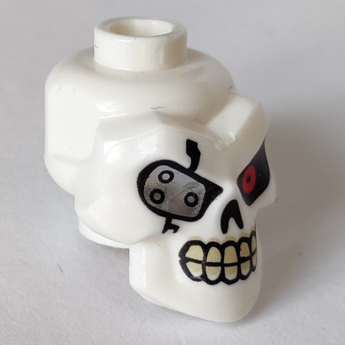 LEGO PART 43693pr0002 Minifig Head Special, Skull with Metal Eyepatch ...
