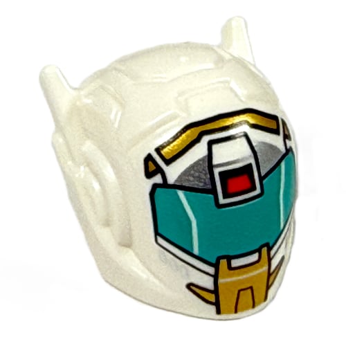 LEGO PART 46534pr0002 Helmet with Antennae with Gold Decorations, Red ...