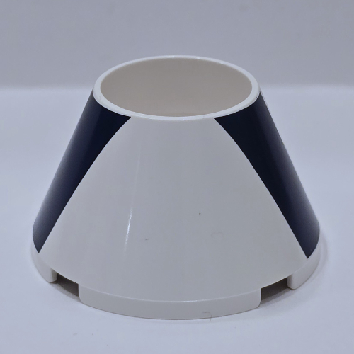 LEGO PART 4742pr0003 Cone 4 x 4 x 2 Hollow No Studs with Dark Blue ...