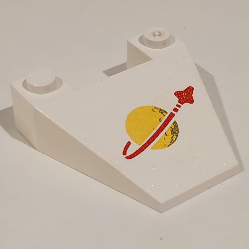 LEGO PART 4858pr0003 Wedge Sloped 4 x 4 Taper with Classic Space Print ...