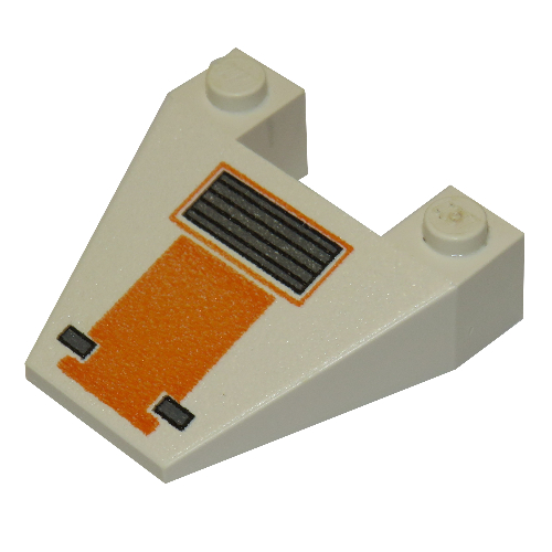 LEGO PART 4858pr0006 Wedge Sloped 4 x 4 Taper with Snowspeeder Vent ...