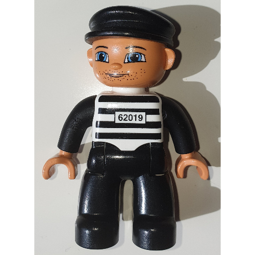 LEGO PART 48842pr0001 Duplo Figure with Cap Black, with Black Legs ...