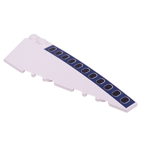 LEGO PART 50956pr0004 Wedge Curved 10 x 3 Right with Dark Blue Stripes ...