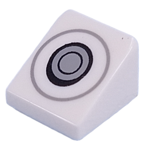 LEGO PART 54200pr0007 Slope 30° 1 x 1 x 2/3 (Cheese Slope) with Silver ...