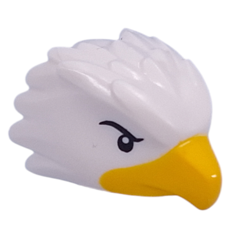 LEGO PART 5705pr0001 Minifig Head Special, Bird with Yellow Beak, Black ...