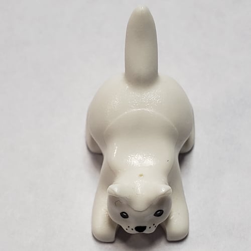 LEGO PART 6251pr0001 Animal, Cat, Kitten Crouching with Black Eyes ...