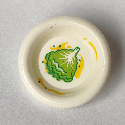 LEGO PART 6256pr1001 Equipment Dish / Plate / Bowl 3 x 3 with Lettuce ...
