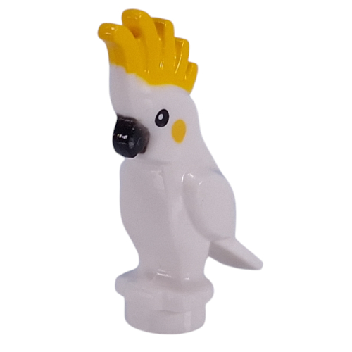 LEGO PART 6333pr0001 Animal, Bird, Cockatoo with Yellow Crest, Black ...
