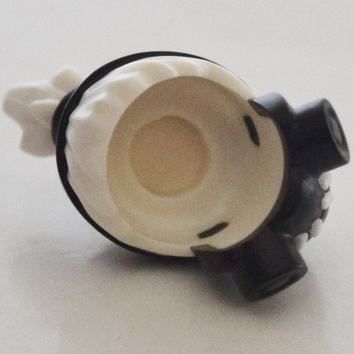 LEGO PART 64639pr0001 Hair and Mask, Top Knot, Black Gas Mask with ...