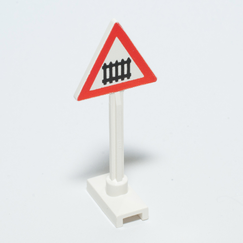 LEGO PART 649pr0001 Road Sign Triangle with Level Crossing Print ...