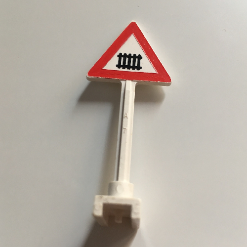 LEGO PART 649pr0002 Road Sign Triangle with Level Crossing Small, Thick ...