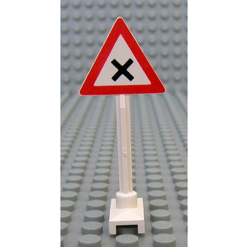 LEGO PART 649pr0016 Road Sign Triangle with Dangerous Intersection ...