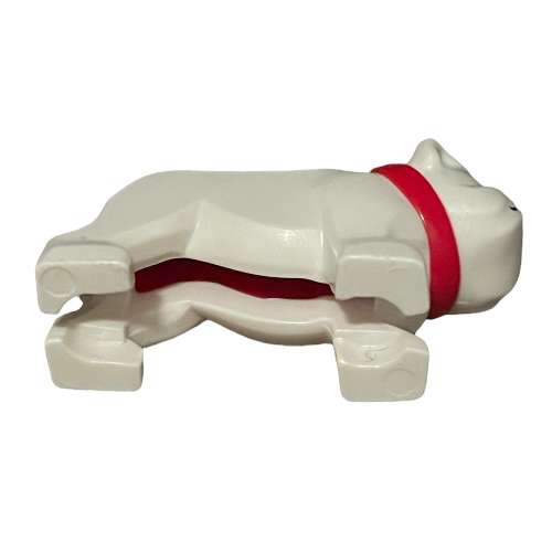 LEGO PART 65388pr0001 Animal, Dog, Bulldog with Tan Fangs, Red Collar ...