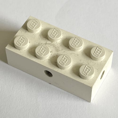 LEGO PART 7049bc03 Brick Special 2 x 4 with Wheel Holder Old, Clear ...