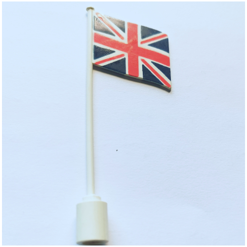 LEGO PART 777pr0011 Flag on Flagpole with Grove and United Kingdom ...