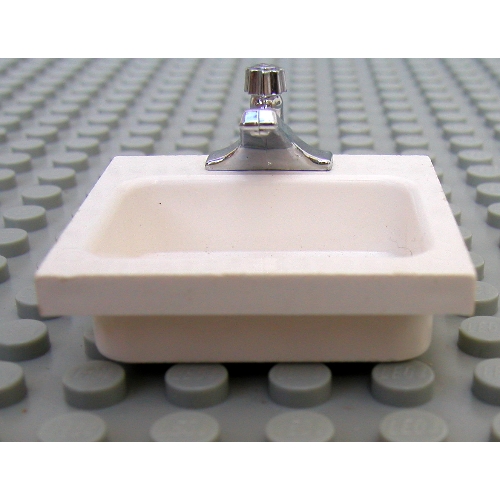 LEGO PART 840c01 Homemaker Washbasin Sink with Chrome Silver Tap ...