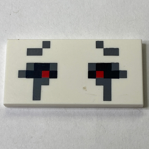LEGO PART 87079pr0068 Tile 2 x 4 Pixels for Minecraft Ghast Open Eyes ...