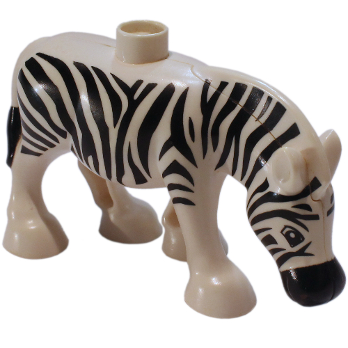 LEGO PART 88693c01pr0002 Duplo Animal Zebra, Smooth Mane | Rebrickable ...