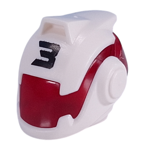 LEGO PART 89844pr0001 Helmet, Space with Trans-Red Visor, Black '3 ...