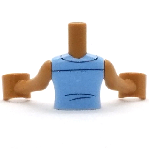 LEGO PART 92816c02pr0008 Minidoll Torso Woman with Medium Azure Jacket ...