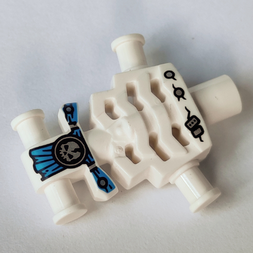 LEGO PART 93060pr0006 Torso Skeleton, Angular Rib Cage, Bone Cracks ...