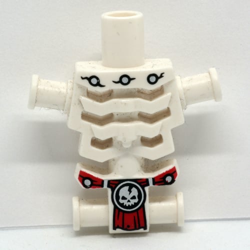 LEGO PART 93060pr0007 Torso Skeleton, Angular Rib Cage, Bone Cracks ...