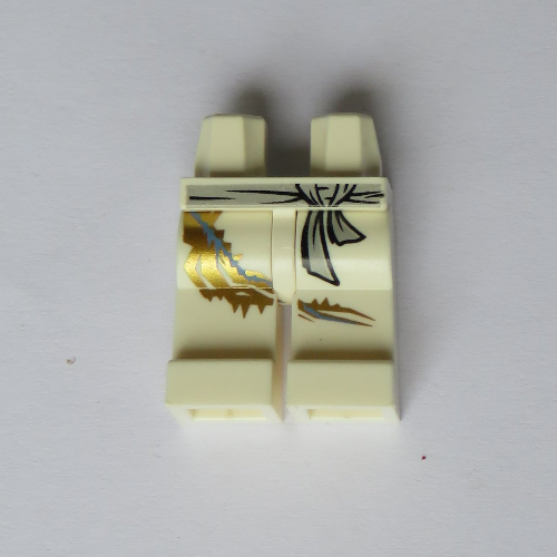 LEGO PART 970c27pr0045 Hips and White Legs with Gray Belt and Black ...