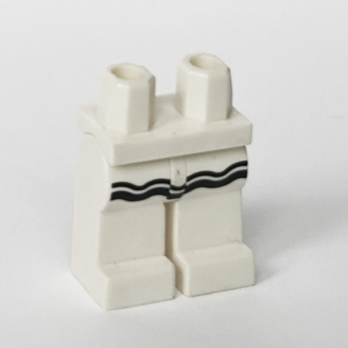 LEGO PART 970c27pr0057 Hips and White Legs with Black Ruffle Print ...