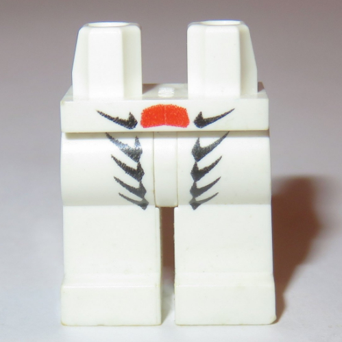 LEGO PART 970c27pr0272 Hips and White Legs with Black Scales Print ...