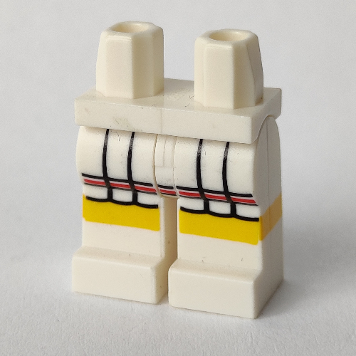LEGO PART 970c27pr0377 Hips and White Legs with Red and White Short ...