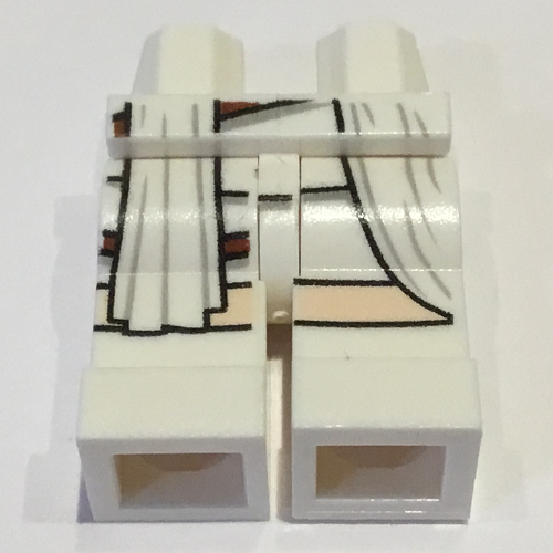 LEGO PART 970c27pr1780 Hips and White Legs with Sash, Robe Ends, and ...
