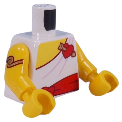 LEGO PART 973c01h01pr0035 Torso, Toga, Red Sash with Bow, Red Heart ...