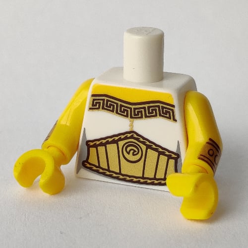LEGO PART 973c01h01pr2740 Torso Toga with Gold Trim and Large Belt ...