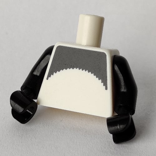 LEGO PART 973c03h03pr0511 Torso Black Fur Chest Print (Panda Costume ...