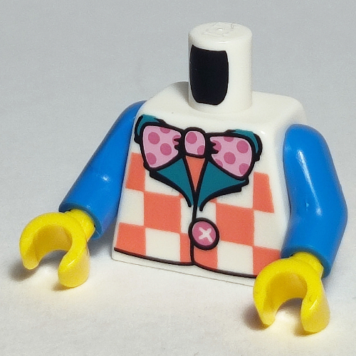 LEGO PART 973c04h01pr9999 Torso Vest with Coral Checks, Bright Pink ...
