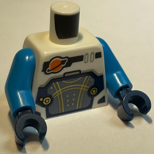 LEGO PART 973c04h05pr6870 Torso Space Suit, Dark Blue and Sand Blue ...