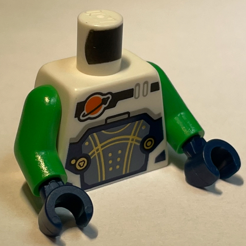 LEGO PART 973c06h05pr6871 Torso Space Suit, Dark Blue and Sand Blue ...