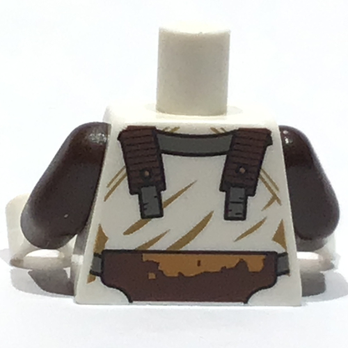 LEGO PART 973c07h27pr3392 Torso Armor, Dark Brown Chest Plate Print ...
