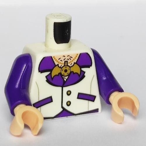 LEGO PART 973c09h02pr3759 Torso Vest with Open Shirt, Bat Medallion and ...