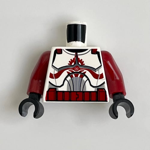 LEGO PART 973c10h03pr0006 Torso Armor Clone Trooper with Dark Red ...