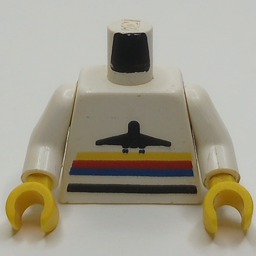 LEGO PART 973c27h01pr0016 Torso Airplane Logo with Stripes Print, White ...